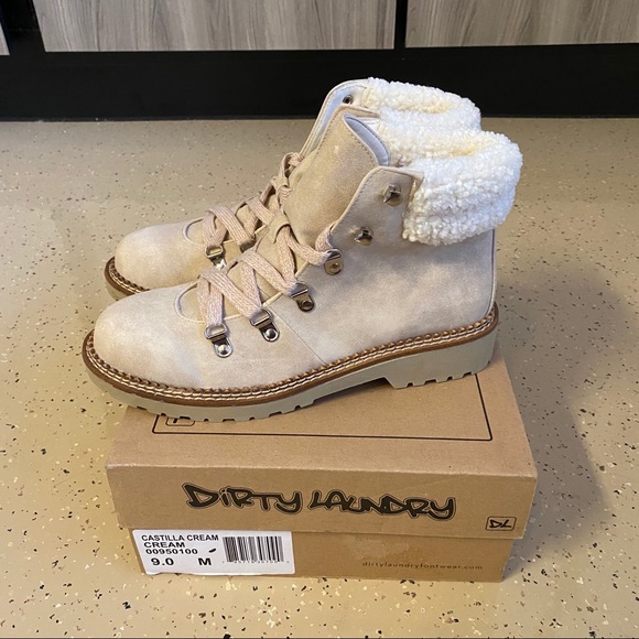 Dirty Laundry | Shoes | New Dirty Laundry Combat Boot Castilla Cream ...